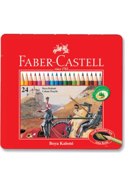 Faber-Castell Metal Kutu Boya Kalemi Seti 24 Renk