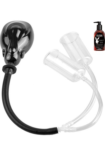 Pipedream Extreme Auto-Vac Güçlü Göğüs Pompası ve Playboy Masaj Yağı Pipedream Extreme Auto-Vac Güçlü Göğüs Pompası ve Playboy Masaj Yağı