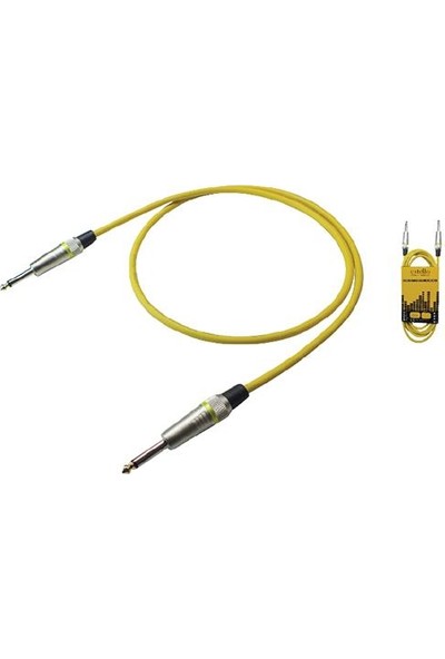 Estello E1001 1 Metre Sarı 6,3 mm Mono + 6,3 mm Pvc Ara Kablo Estello E1001 1 Metre Sarı 6,3 mm Mono + 6,3 mm Pvc Ara Kablo