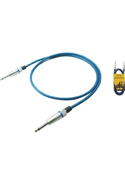 Estello E1001 1 Metre Mavi 6,3 mm Mono + 6,3 mm Pvc Ara Kablo Estello E1001 1 Metre Mavi 6,3 mm Mono + 6,3 mm Pvc Ara Kablo