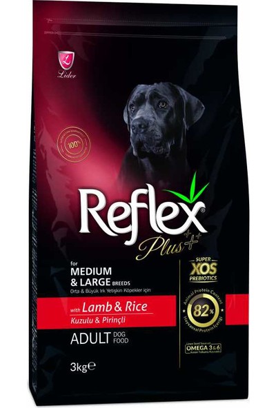 Reflex Plus Orta Büyük Irk Kuzu Pirinç Yetişkin Köpek Maması 3 kg Reflex Plus Orta Büyük Irk Kuzu Pirinç Yetişkin Köpek Maması 3 kg