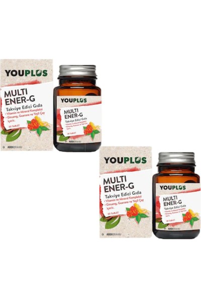 Youplus Multi Ener-G Multivitamin 2 x 30 Tablet Youplus Multi Ener-G Multivitamin 2 x 30 Tablet