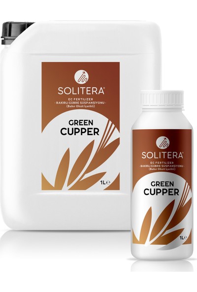 Solitera Green Cupper Sistematik Etkili %17'lik Sıvı Bakırlı Gübre 1 kg Solitera Green Cupper Sistematik Etkili %17'lik Sıvı Bakırlı Gübre 1 kg