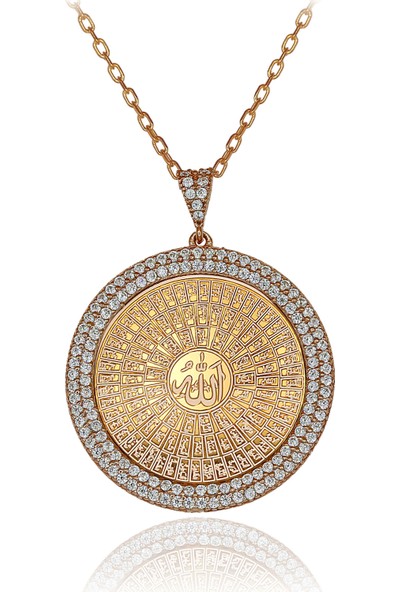 Takı Boom Beyaz Taşlı Allahın 99 Ismi Esmaül Hüsna Gümüş Kolye Takı Boom Beyaz Taşlı Allahın 99 Ismi Esmaül Hüsna Gümüş Kolye