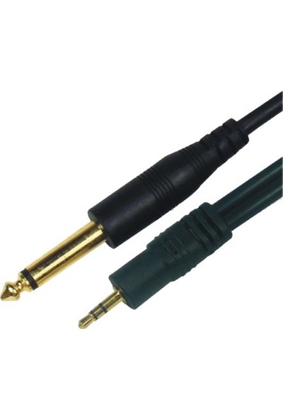 Alkatech 6.3mm Mono Jak'tan 3.5mm Stereo Jacka - 1 M Alkatech 6.3mm Mono Jak'tan 3.5mm Stereo Jacka - 1 M