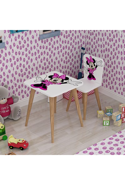 Decorair Keras Ahşap Ayaklı Çocuk Aktivite Masası