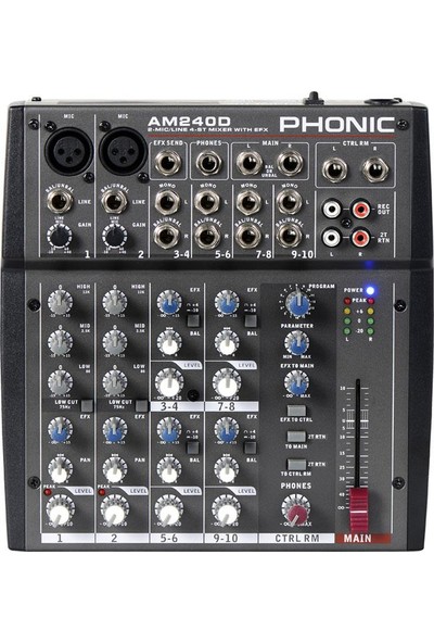Phonıc AM240D Mixer2 Mic 2 Line 4 ST.100 Dfx. Tap Phonıc AM240D Mixer2 Mic 2 Line 4 ST.100 Dfx. Tap