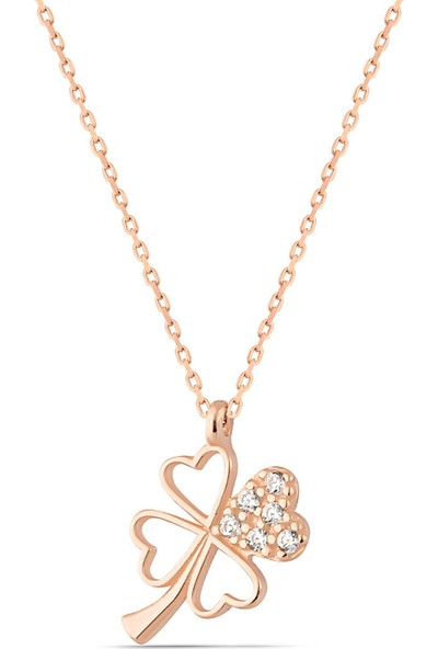 Herisson Silver Kadın 925 Ayar Gümüş Zirkon Beyaz Taşlı Yonca Kolye Herisson Silver Kadın 925 Ayar Gümüş Zirkon Beyaz Taşlı Yonca Kolye