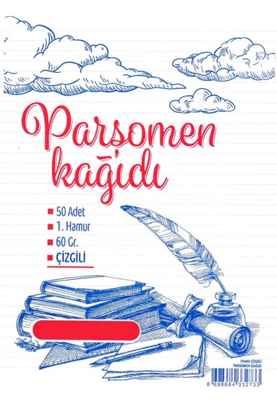 Fiyper Parşomen Kağıdı A4 - Çizgili, 50'li Fiyper Parşomen Kağıdı A4 - Çizgili, 50'li
