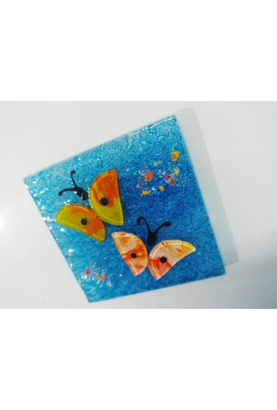 Özgür Hediyelik Banyo Gider Kapağı 10X10 cm Cam Sanatı