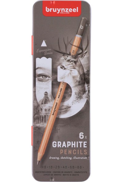 Bruynzeel Expression Graphite Dereceli Kalem Eskiz Çizim Karakalem Seti 6'lı Bruynzeel Expression Graphite Dereceli Kalem Eskiz Çizim Karakalem Seti 6'lı