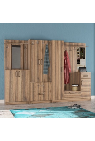 Abre VM-346348345 Ceviz Vestiyer Portmanto Abre VM-346348345 Ceviz Vestiyer Portmanto
