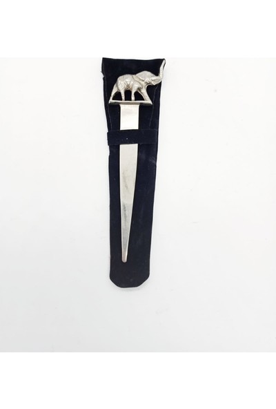 Manu Fil Motifli , Kadife Kesesiyle Birlikte Zarf Bıçağı