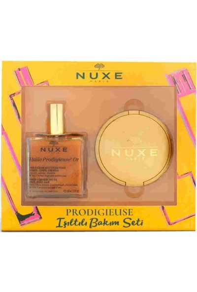 Nuxe Huile Prodigieuse Or 100 ml + Poudre Eclat Prodigieux 25 gr Nuxe Huile Prodigieuse Or 100 ml + Poudre Eclat Prodigieux 25 gr