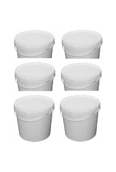 Scratch Anet Kapaklı Kova Hava Sızdırmaz Boya Gıda Yoğurt Kovası 5 Lt 6 Adet