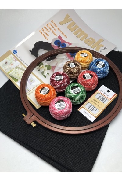 Çiçektuhafiye Domino 8 Ebruli Renk Etamin Nakış Seti