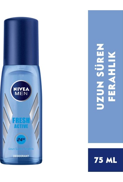 Nivea Men Erkek Pump Sprey Deodorant Fresh Active 48 Saat Koruma 75ml Nivea Men Erkek Pump Sprey Deodorant Fresh Active 48 Saat Koruma 75ml