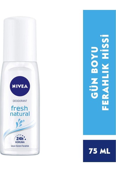 Nivea Kadın Pump Sprey Deodorant Fresh Natural 48 Saat Koruma 75ml