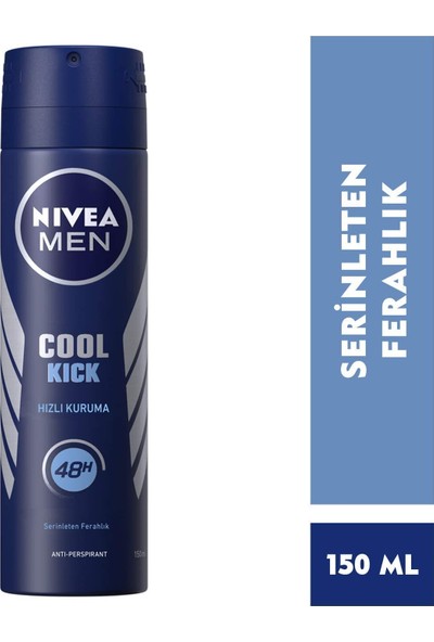 Nivea Cool Kick Sprey Deodorant 150Ml Erkek Nivea Cool Kick Sprey Deodorant 150Ml Erkek