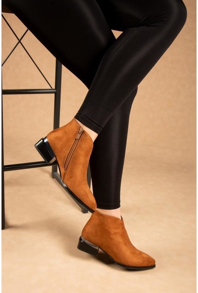 Ayakkabı Çarşı Kadın Fermuarlı Bilek Bot