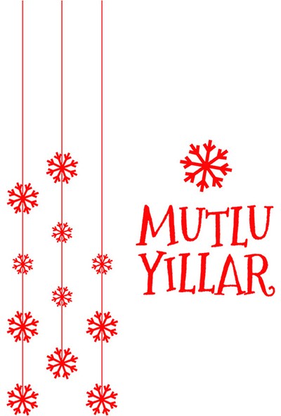 Mıgnatıs - Yukarıdan Sallanan Kar Taneleri ve Mutlu Yıllar Yazısı Yılbaşı Süslemeleri - Kırmızı Mıgnatıs - Yukarıdan Sallanan Kar Taneleri ve Mutlu Yıllar Yazısı Yılbaşı Süslemeleri - Kırmızı
