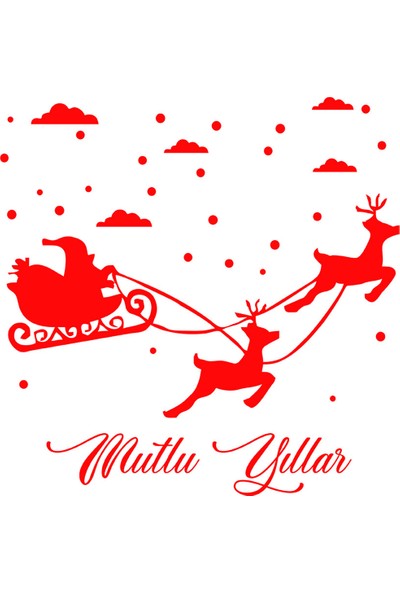 Mıgnatıs - Noel Baba Kar Taneleri Bulut Geyik ve Mutlu Yıllar Yazısı Yılbaşı Süslemeleri - Kırmızı Mıgnatıs - Noel Baba Kar Taneleri Bulut Geyik ve Mutlu Yıllar Yazısı Yılbaşı Süslemeleri - Kırmızı