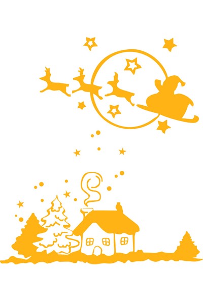 MIGNATIS - Sevimli Ev Havada Gezinen Noel Baba ve Mutlu Yıllar Yazısı Yılbaşı Süslemeleri - Sarı MIGNATIS - Sevimli Ev Havada Gezinen Noel Baba ve Mutlu Yıllar Yazısı Yılbaşı Süslemeleri - Sarı