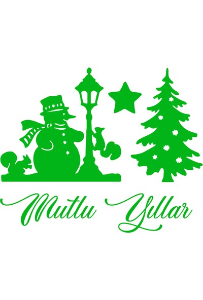 MIGNATIS - Sevimli Kardan Adam Kar Taneli Çam Ağacı ve Mutlu Yıllar Yazısı Yılbaşı Süslemeleri - Yeşil MIGNATIS - Sevimli Kardan Adam Kar Taneli Çam Ağacı ve Mutlu Yıllar Yazısı Yılbaşı Süslemeleri - Yeşil