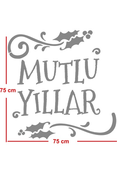MIGNATIS - Detaylı Yaprak Süslemeli ve Mutlu Yıllar Yazısı Yılbaşı Süslemeleri - Beyaz MIGNATIS - Detaylı Yaprak Süslemeli ve Mutlu Yıllar Yazısı Yılbaşı Süslemeleri - Beyaz