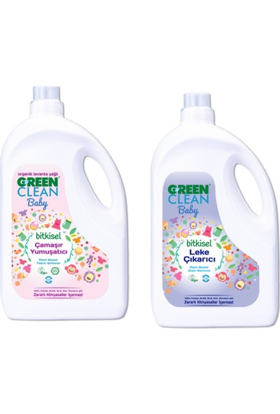 U Green Clean Baby Bitkisel Yumuşatıcı 2750 ml Leke Çıkarıcı 2750 ml 2 Li Set U Green Clean Baby Bitkisel Yumuşatıcı 2750 ml Leke Çıkarıcı 2750 ml 2 Li Set