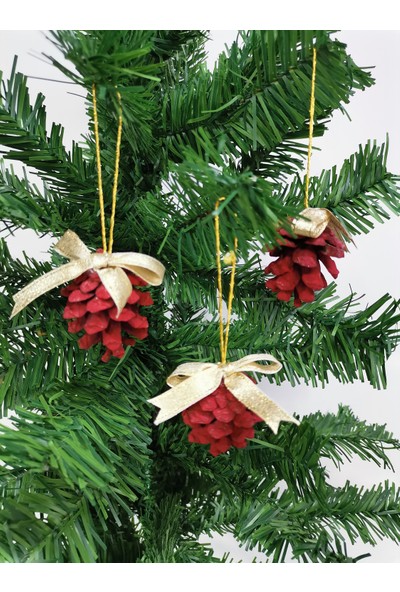 Yılbaşı Çam Ağacı Parti Süsü Kırmızı Kozalak 6 Adet Yılbaşı Çam Ağacı Parti Süsü Kırmızı Kozalak 6 Adet