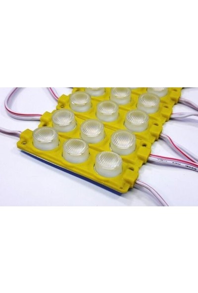 OEM Modül LED Sarı 3'lü Modül Plus Büyük Lensli 5 Adet