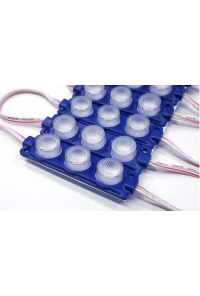 OEM Modül LED Mavi 3'lü Modül Plus Büyük Lensli 1 Adet