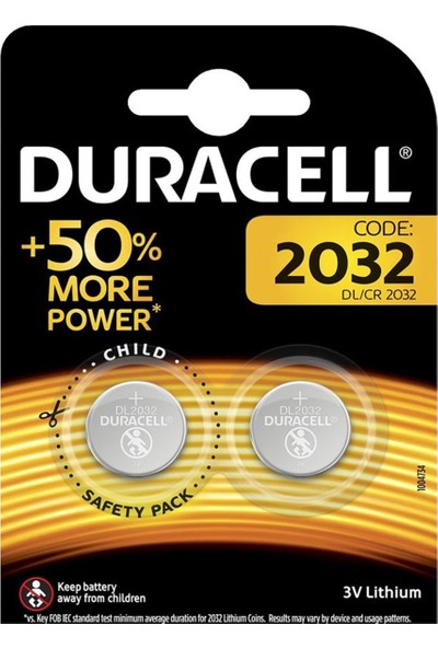 Duracell CR2032 2'li Lityum Pil 661028 Duracell CR2032 2'li Lityum Pil 661028