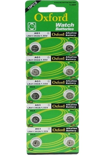 Oxford Ag3 Oxford Alkalin Pil 10'lu 661067 Oxford Ag3 Oxford Alkalin Pil 10'lu 661067