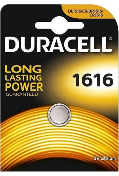 Duracell CR1616 3V Lityum Pil Tek 661009