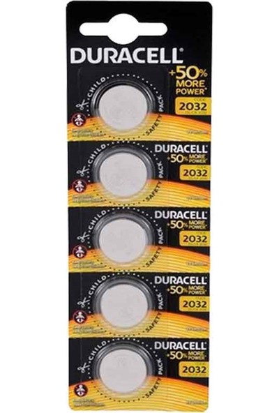 Duracell CR2032 5'li Lityum Pil 661027 Duracell CR2032 5'li Lityum Pil 661027