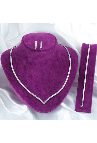 Bilezikci Çavuş Suyolu Beyaz Altın Takı Seti