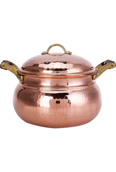 Karaca Antik Bakır Tombik Tencere 20 cm Karaca Antik Bakır Tombik Tencere 20 cm