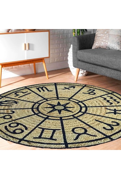 Giz Home Bolero P11 90 x 90 cm Jüt Örgü Halı