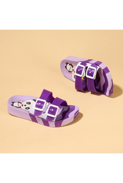 Gezer 10581 Günlük Plaj Havuz Banyo Kız Çocuk Terlik Mor