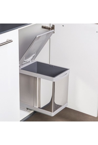 Hafele Bravo Çöp Kovası, Paslanmaz Çelik Renk Hafele Bravo Çöp Kovası, Paslanmaz Çelik Renk