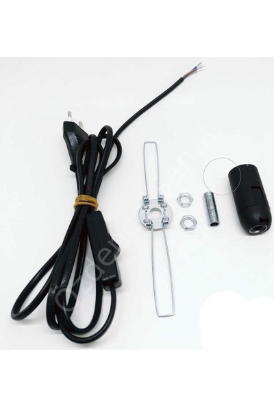 özdence sanat Su Kabağı Abajur Için Tam Elektrik Aksamı