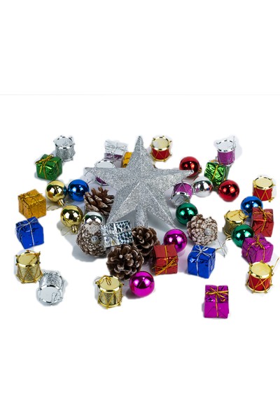 yılbaşı 49 Parça Yılbaşı Çam Ağacı Süslemesi