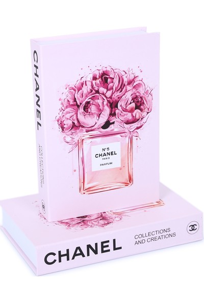 Yedi Home & Decor Çiçekli Chanel Dekoratif Kitap Kutu Yedi Home & Decor Çiçekli Chanel Dekoratif Kitap Kutu