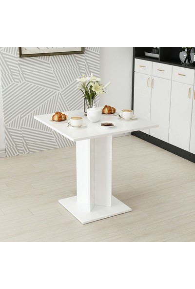 Evim Xeon Yemek Masası 72X72 - Beyaz