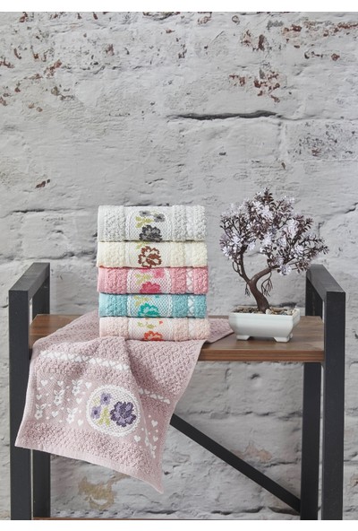 Şengil Ev Tekstil Kaneviçe Nakışlı Mutfak Havlu Seti 6'lı