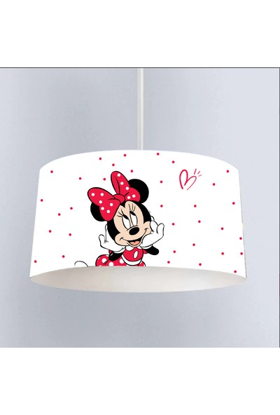 Adenka Minnie Mouse Dijital Baskılı Sarkıt Avize