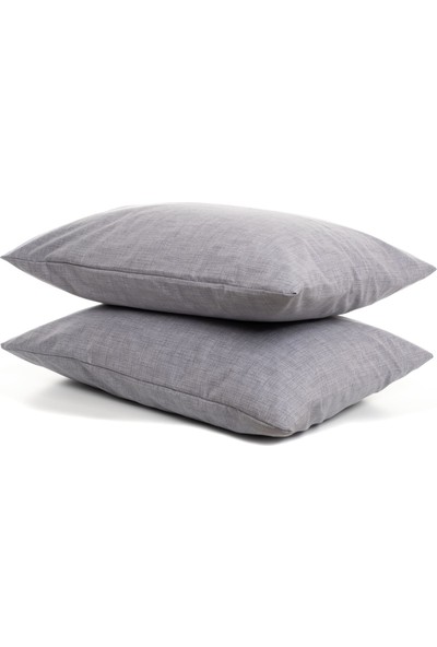Mertim 2'li Gri 50 x 70 cm Ranforce Yastık Kılıfı Mertim 2'li Gri 50 x 70 cm Ranforce Yastık Kılıfı