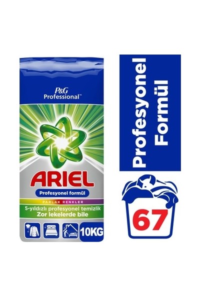 Ariel 10 kg Parlak Renkler Toz Deterjan Ariel 10 kg Parlak Renkler Toz Deterjan